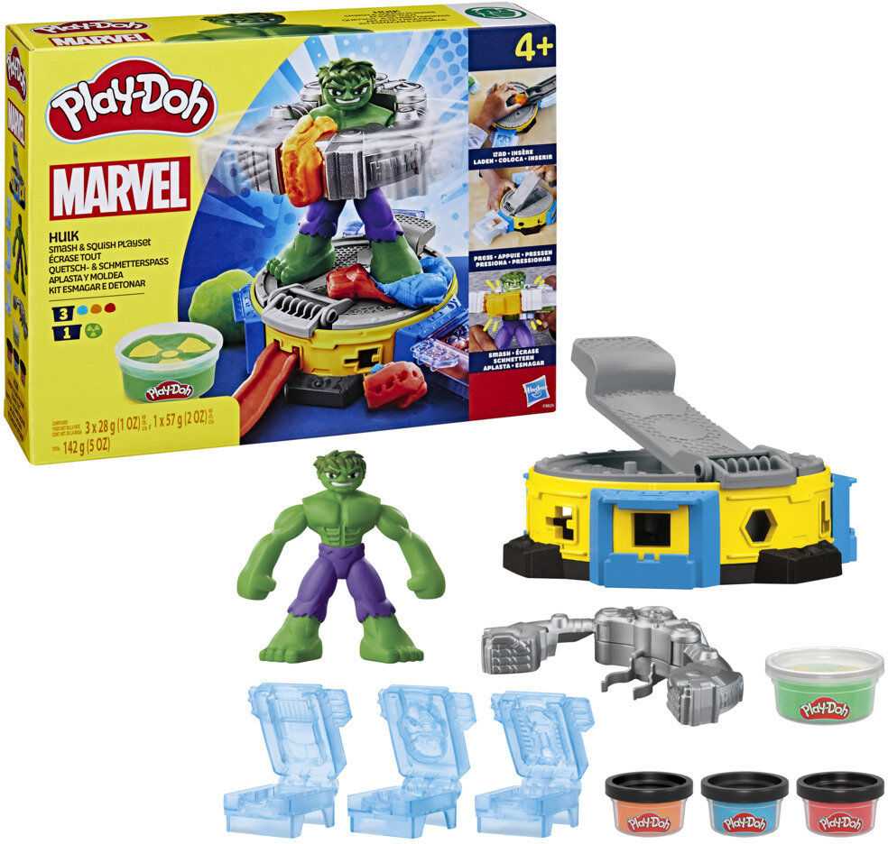 Hasbro Žaidimas iš plastilino Play-Doh Hulk Smash It All Spalvotas ...