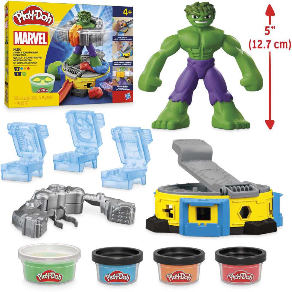 Hasbro Žaidimas iš plastilino Play-Doh Hulk Smash It All Spalvotas ...