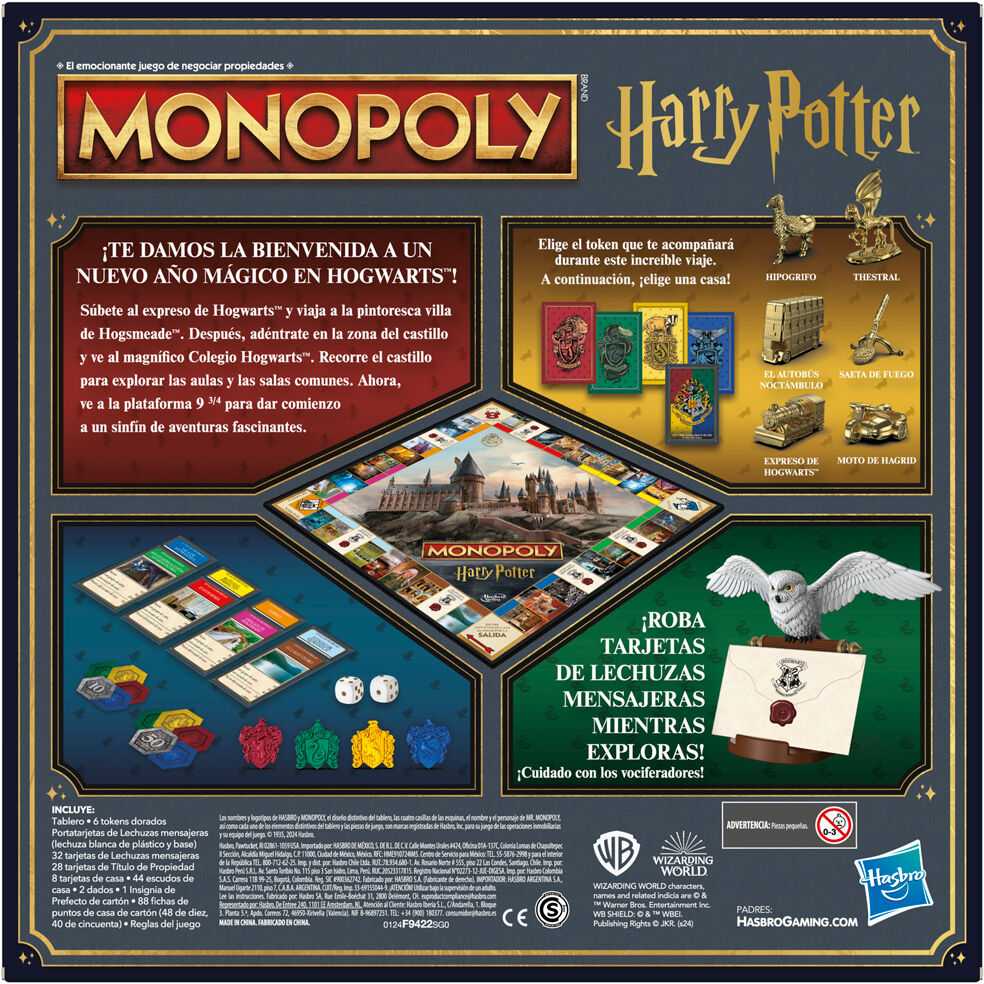 Hasbro Spanish Harry Potter Monopoly board game, žema kaina | Varle.lt