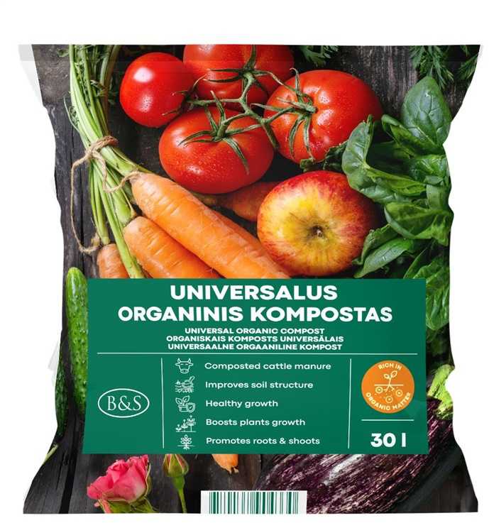Universalus organinis kompostas, 30 l, žema kaina | Varle.lt