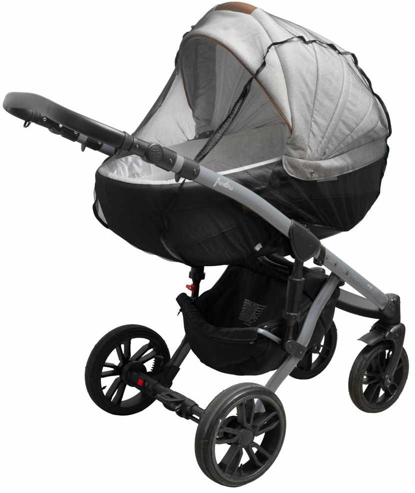 Prabangus tinklelis nuo uodų su užtrauktuku vežimėliui New Baby juodas ...