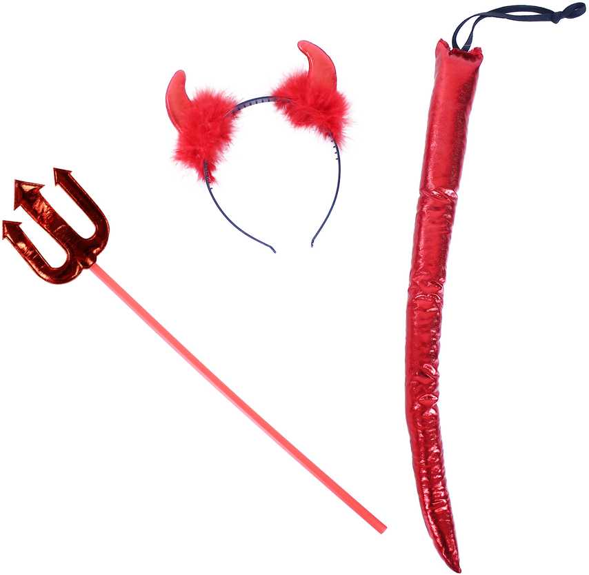 Rappa Velnio rinkinys su tiaros lazdele ir uodega, modelis - 206342 ...