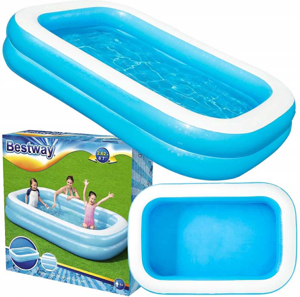 Pripučiamas baseinas Bestway 262x175x51cm, 775L, žema kaina | Varle.lt