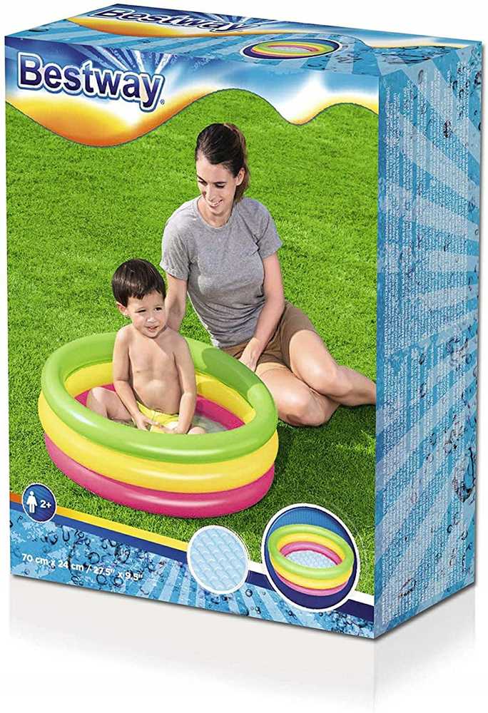 Pripučiamas baseinas vaikams BESTWAY Vaivorykštė 70x24cm, žema kaina ...