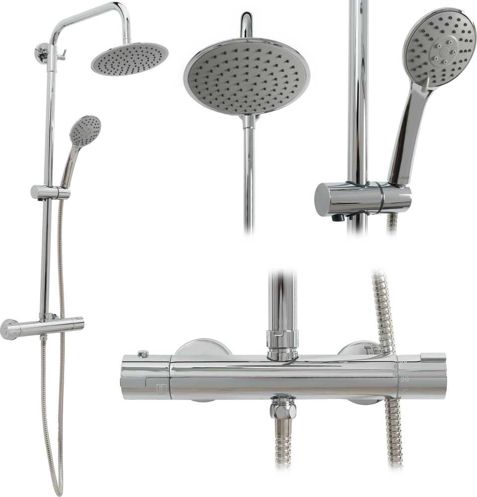 Calani Dayton chromuotas dušo rinkinys su termostatu, žema kaina | Varle.lt
