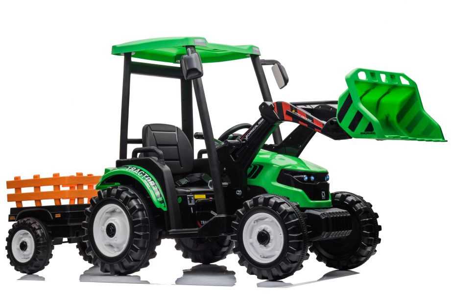 Lean Cars Akumuliatorinis traktorius su priekaba Hercules 24V – žalias ...