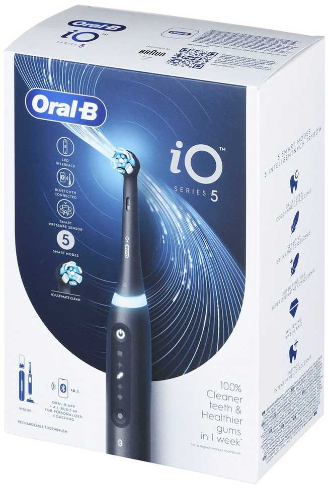 Braun iOG5.1B6.2DK Oral-B iO5 Elektrinis Dantų Šepetėlis Matt Juodas, modelis - iOG5.1B6.2DK ...