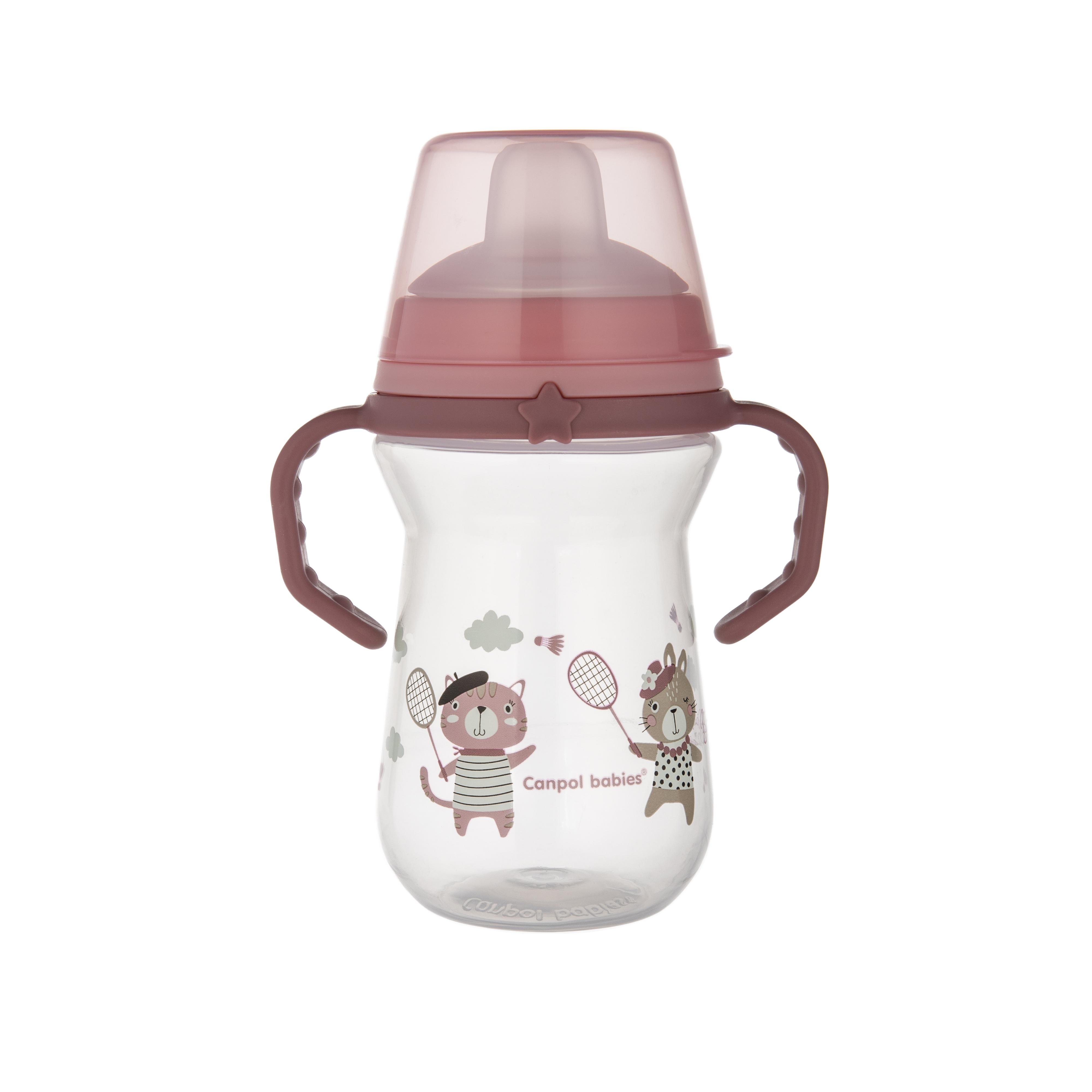 Canpol babies gertuvė su silikoniniu snapeliu FirstCup 250ml BONJOUR PARIS (56 / 613_pin ...