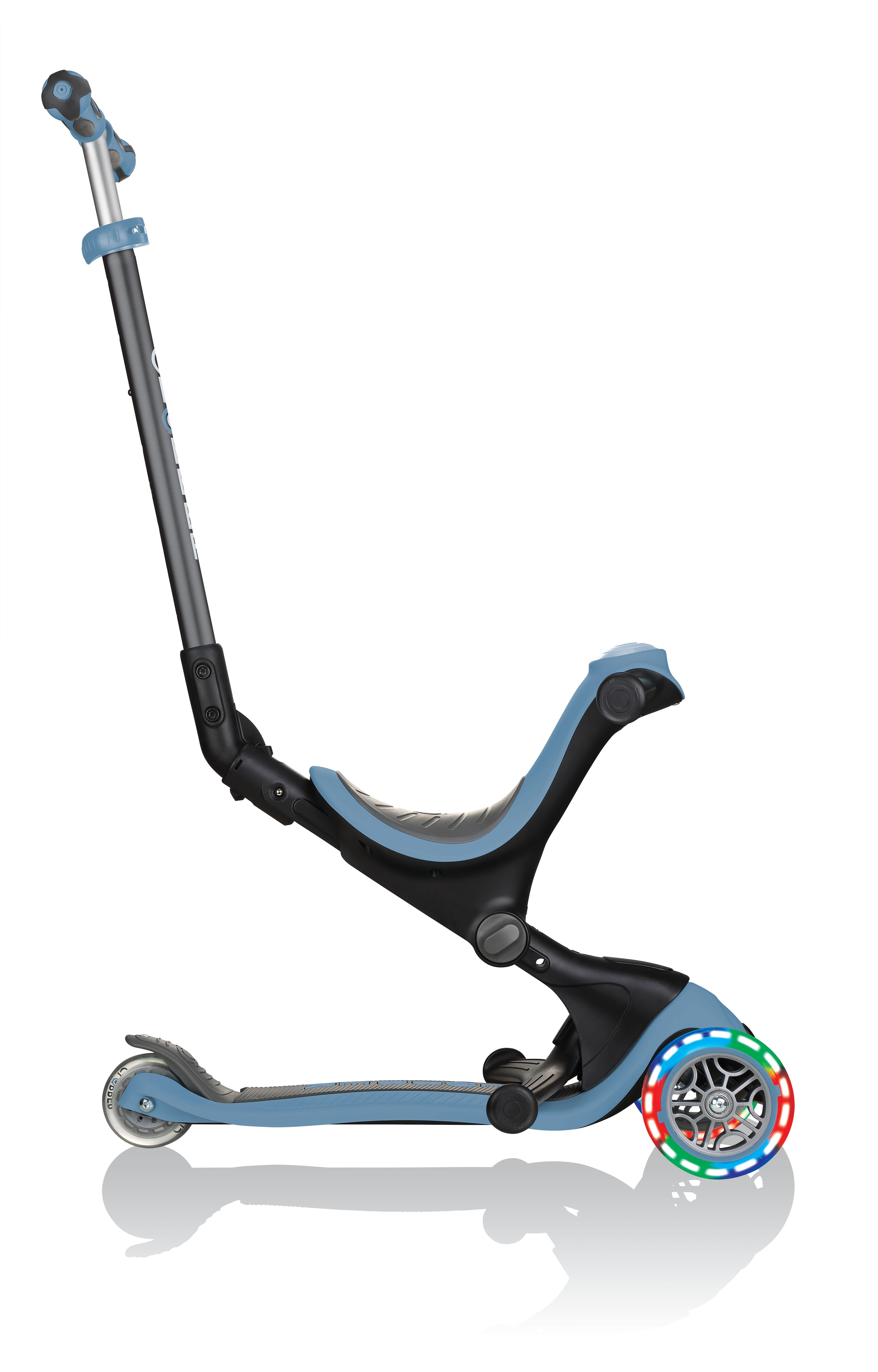 GLOBBER paspirtukas Go Up Deluxe Lights, pilkai mėlynas, 646-200 ...