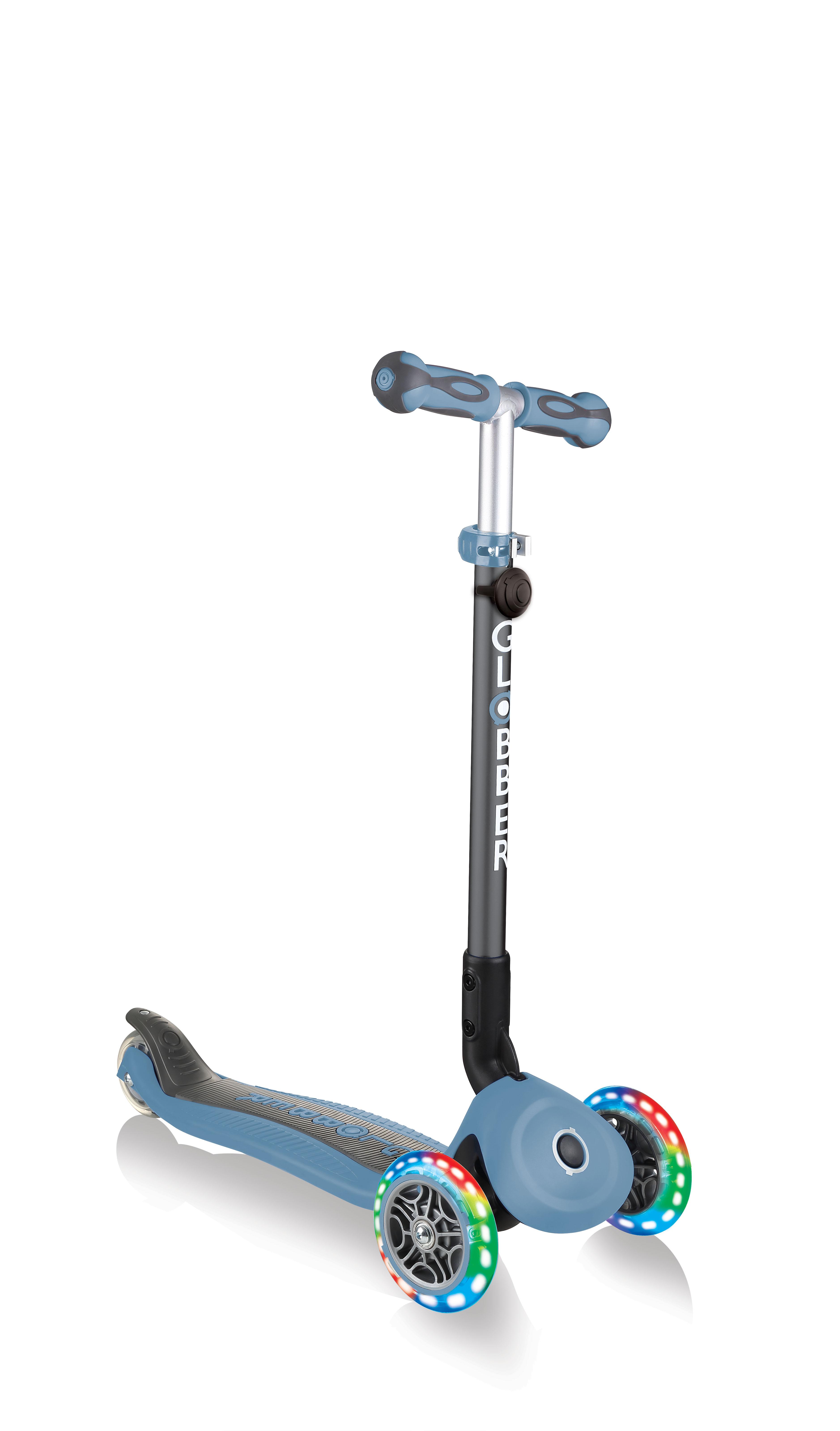 GLOBBER paspirtukas Go Up Deluxe Lights, pilkai mėlynas, 646-200 ...