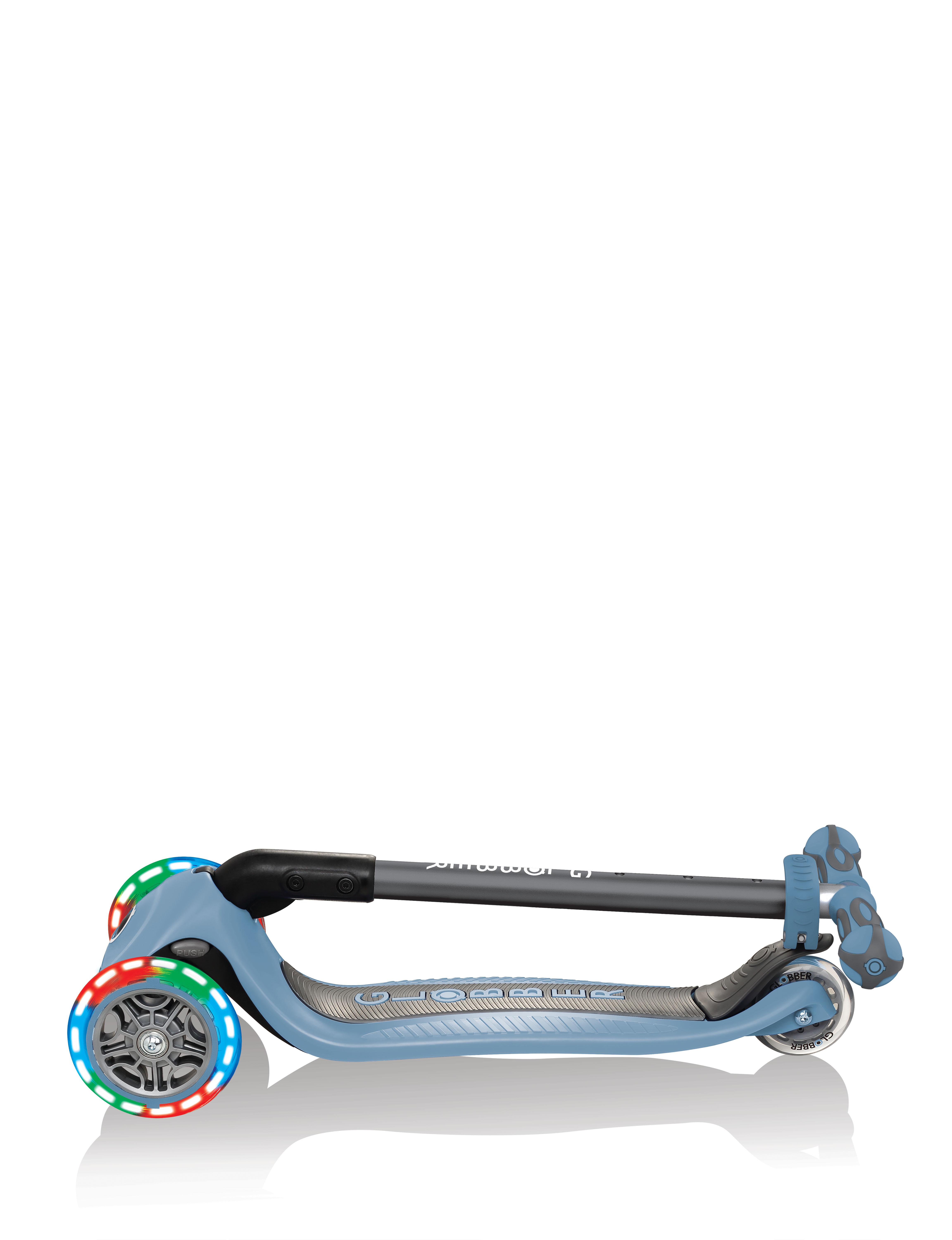 GLOBBER paspirtukas Go Up Deluxe Lights, pilkai mėlynas, 646-200 ...