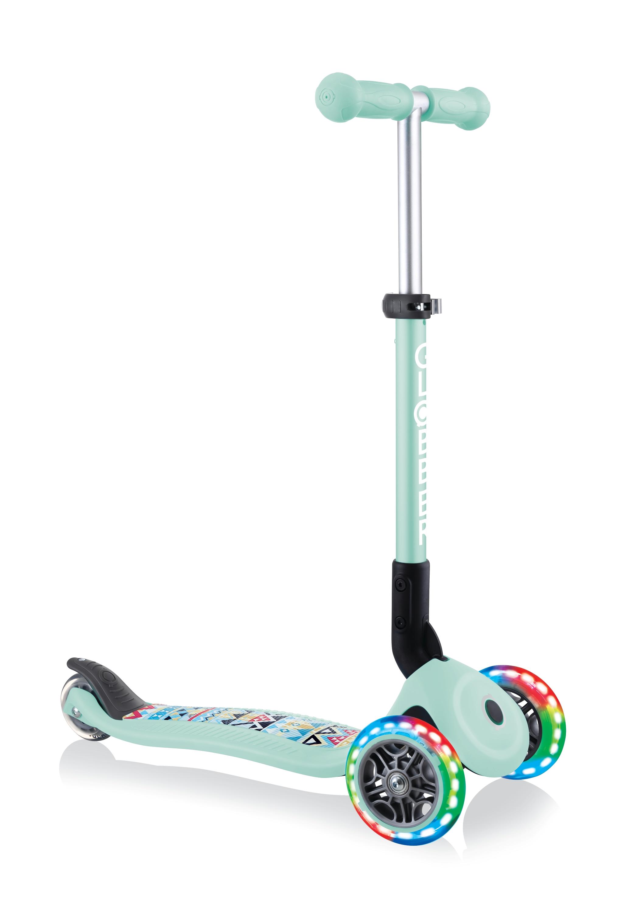 GLOBBER paspirtukas Junior Foldable Fantasy Lights, mėtinis, 433-206 ...