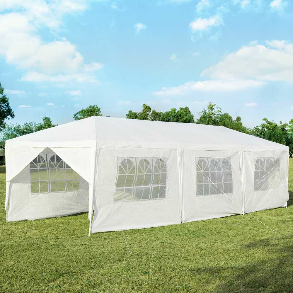 Costway sodo paviljonas 3x9m vakarėlių palapinė sodo palapinė UV ...