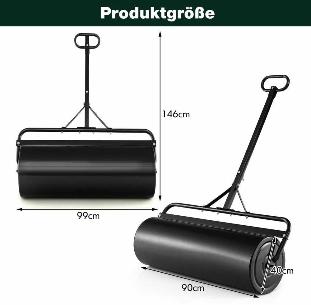 Costway vejos volas metalinis 113 L rankinis volas su rankena sodo ...