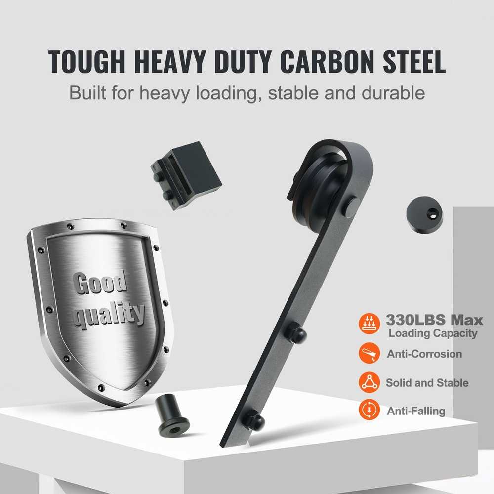 Stumdomų tvarto durų furnitūra dviguboms durims, tvirta, J formos ...