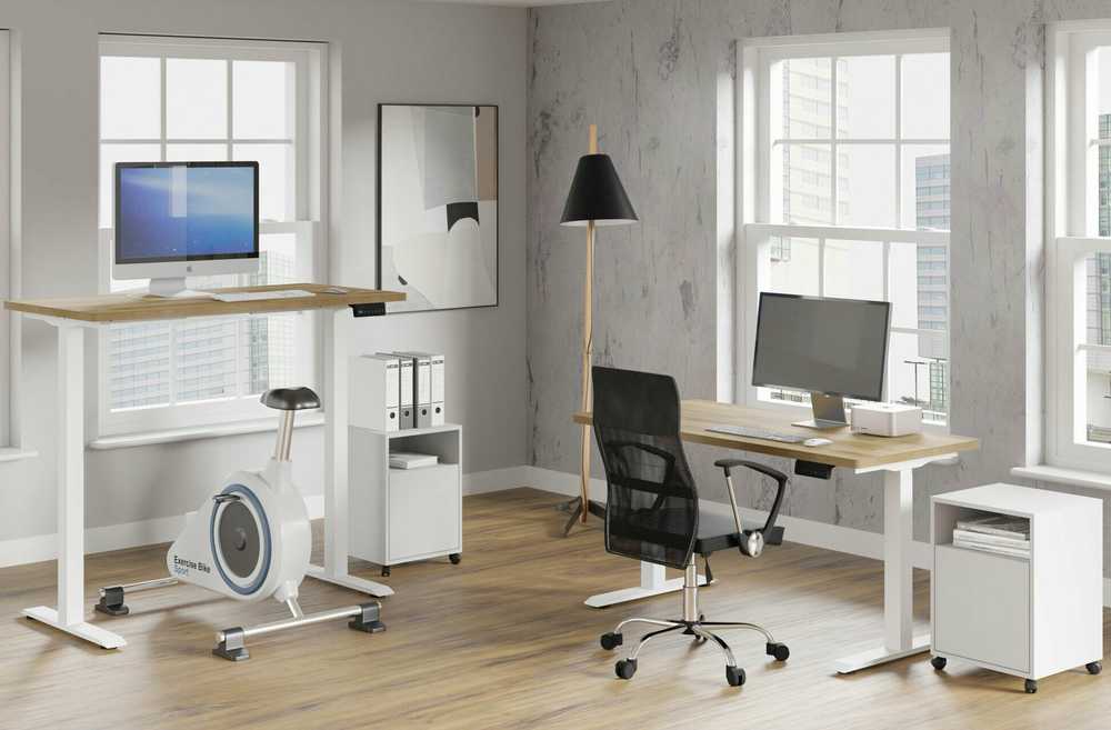 Homelando Reguliuojamo aukščio darbo stalas BIMOTION 140x70, Kojų ...