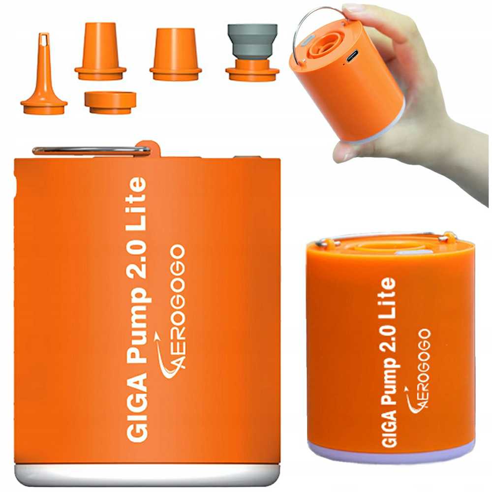 GIGA PUMP 2.0 Lite elektrinis turistinis siurblys čiužiniui 2in1 USB-C ...