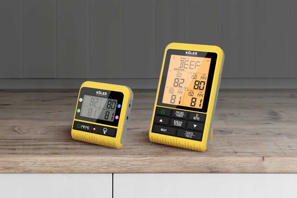 Köler termometras mėsai kepti ir rūkyti imtuvas siųstuvas 4 zondai ...