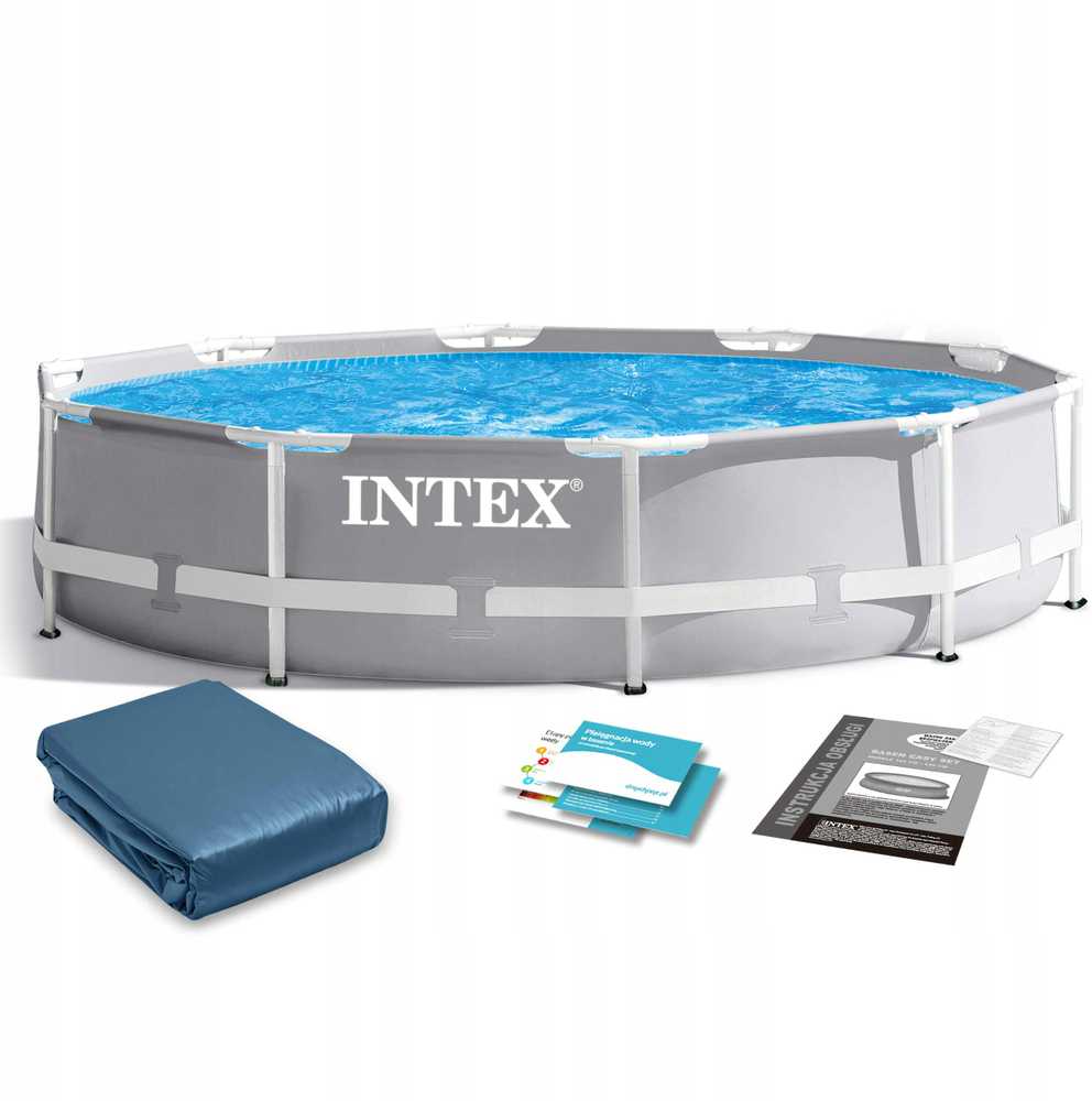 Karkasinis baseinas Intex 305x76cm su uždangalu, rinkinys 6in1, žema ...