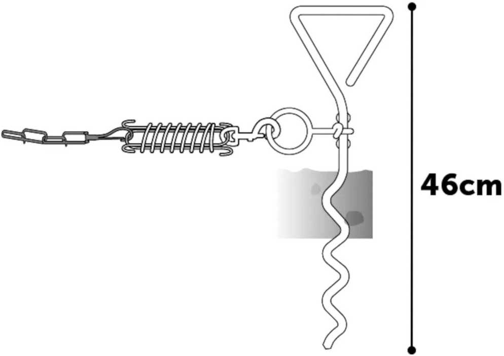 FLAMINGO Laikymo kuolas Igla 46cm - metalinis kuolas šuniui pririšti ...