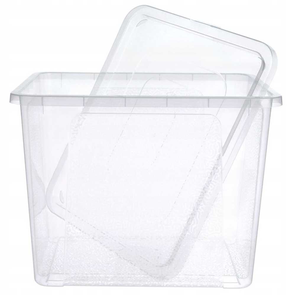 Permatomas plastikinis laikymo konteineris su dangčiu, 30 l, žema kaina ...