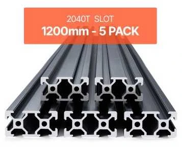 5 vnt 1200 mm T formos 2040 aliuminio profilis, žema kaina | Varle.lt
