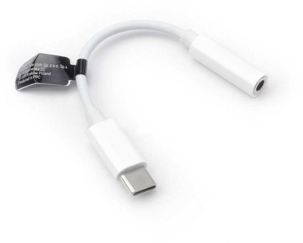 OEM adapteris AUX C tipo (vyras) į 3,5 mm lizdą (lizdas) BOX baltas ...