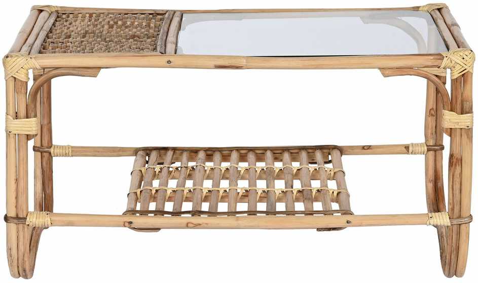 Centrinis stalas Home ESPRIT Natūralus Bambukas Rotangas 76 x 46 x 40 ...