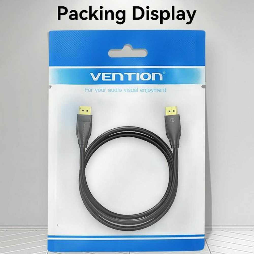 Vention DisplayPort 1.4 HD 8K laidas, 2 m ventiliacijos HCDBH (juodas ...