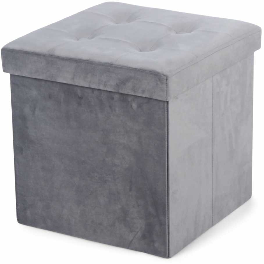 Domoletti Pufs mateo tufting 38x38x38 cm pelēks, žema kaina | Varle.lt