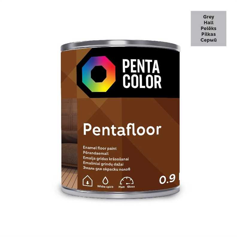 Pentacolor FLOOR PAINT PENTAFLOOR Pilkas 0,9 L, žema kaina | Varle.lt