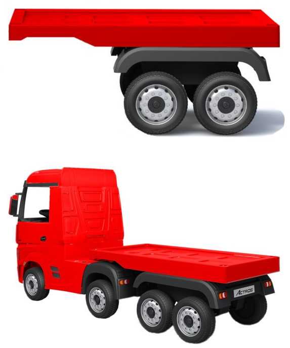 hl358 mercedes scania actros red vehicle semi-trailer, žema kaina ...