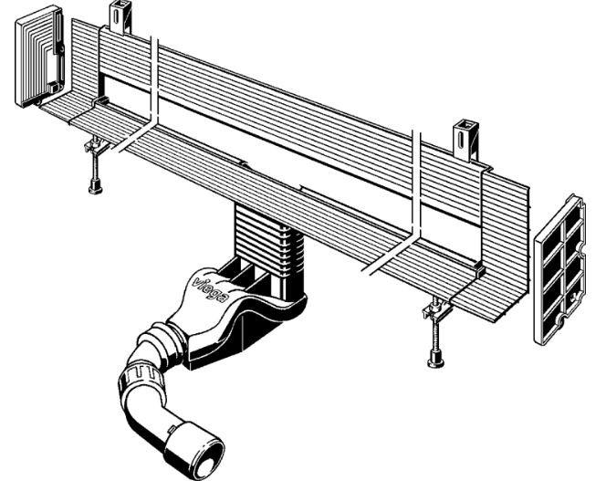 Sieninis dušo latakas VIEGA, 90mm., žema kaina | Varle.lt
