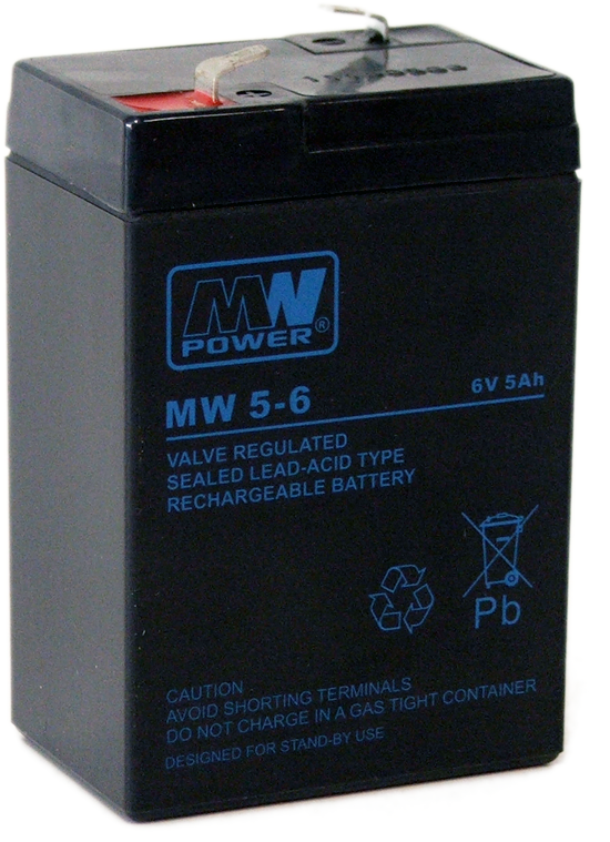 Mpl Power Elektro Mw Power MWPower MW 6V 5Ah F1(187) AGM akumuliatorius ...