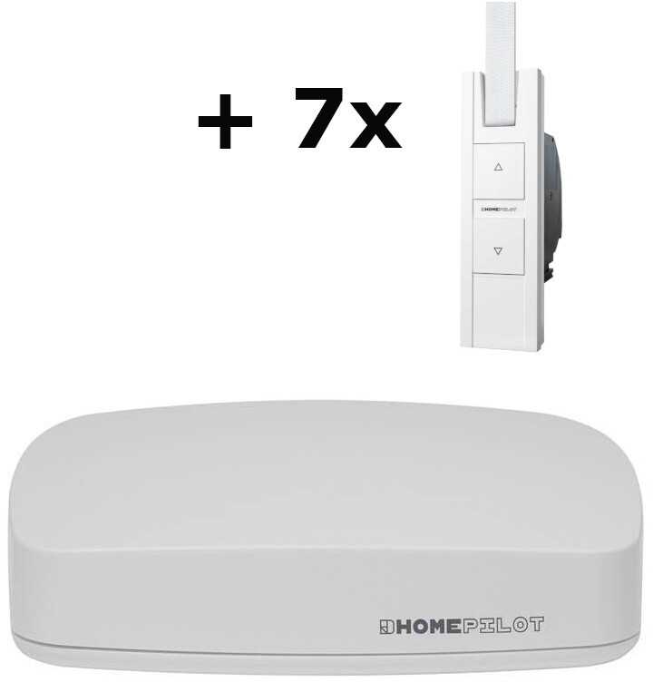 HOMEPILOT Gateway premium + 7x RolloTron pure smart + Sensor +Sonnensensor, modelis - 15001001 ...