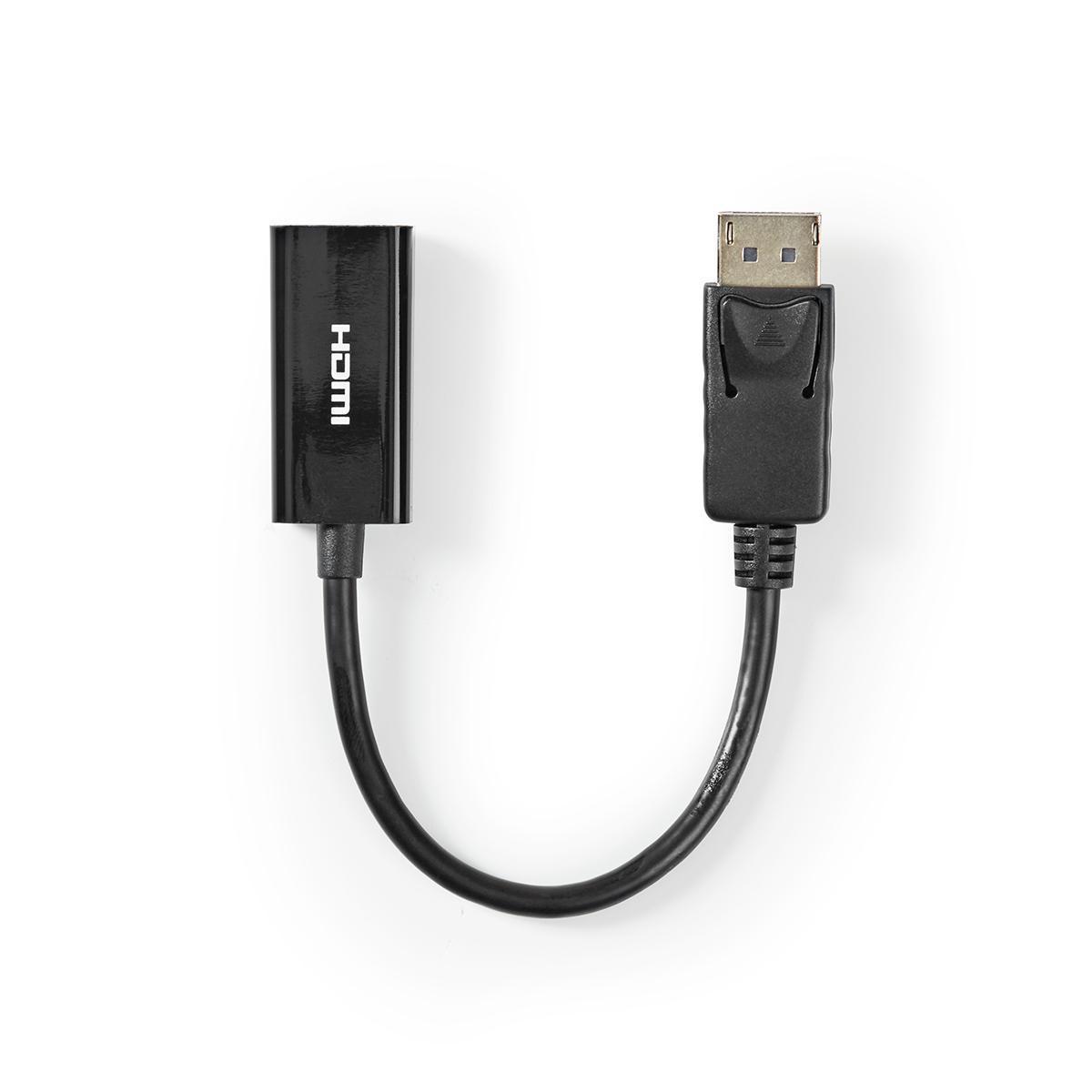 Nedis 0,2 m DisplayPort 1.2 – HDMI laidas, juodas [DisplayPort Male ...