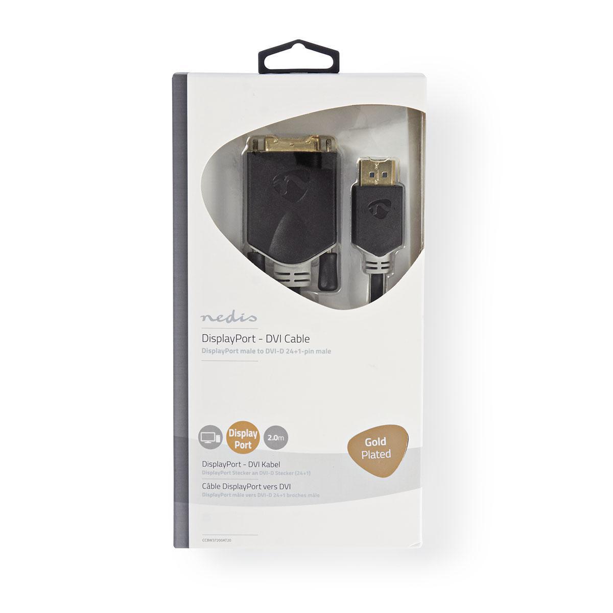 Nedis Displayport Cable | DisplayPort jungtis | DVI-D 24+1 kontaktų ...