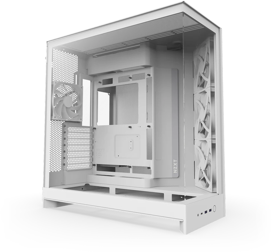 NZXT H9 Flow (2025) balta, modelis - CM-H92FW-01, žema kaina | Varle.lt