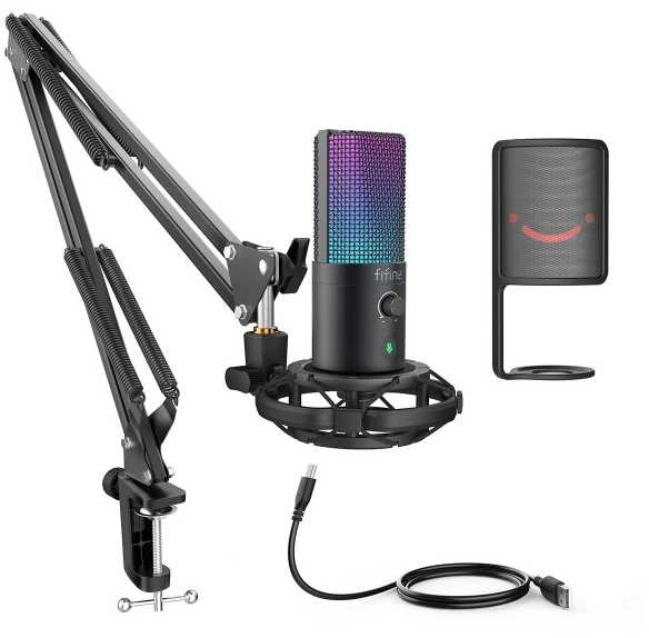 Fifine Technology FIFINE T669 PRO3 RGB Juodas (Juodas) Kondensatorinio ...