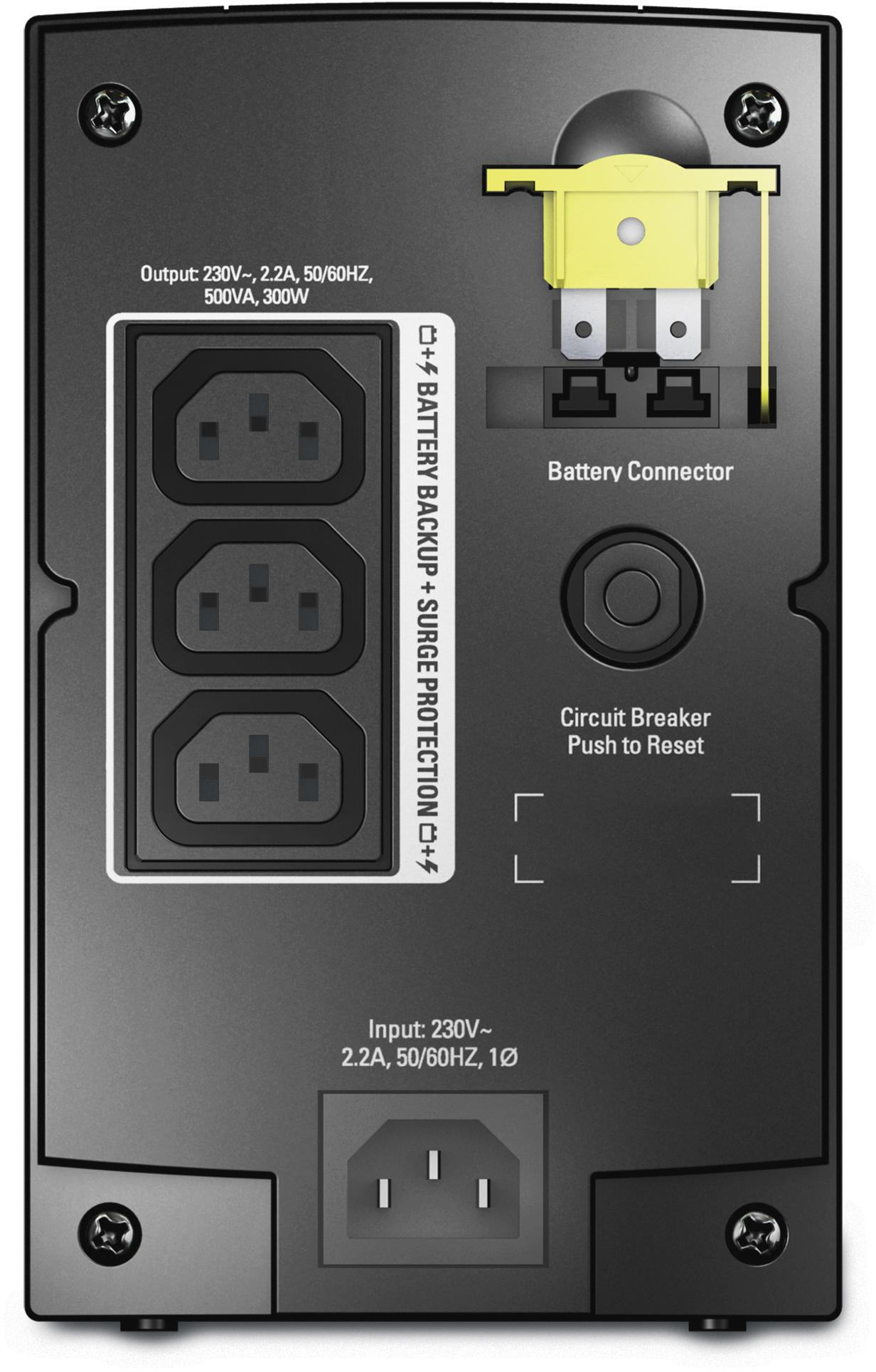APC Back-UPS 500VA,AVR, IEC outlets, EU Medium, žema kaina | Varle.lt