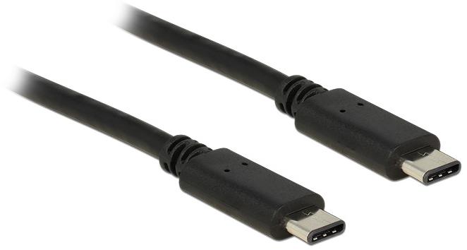 DELOCK Cable USB Type-C2.0 male > USB Type-C2.0 male 1 m juodas, žema ...