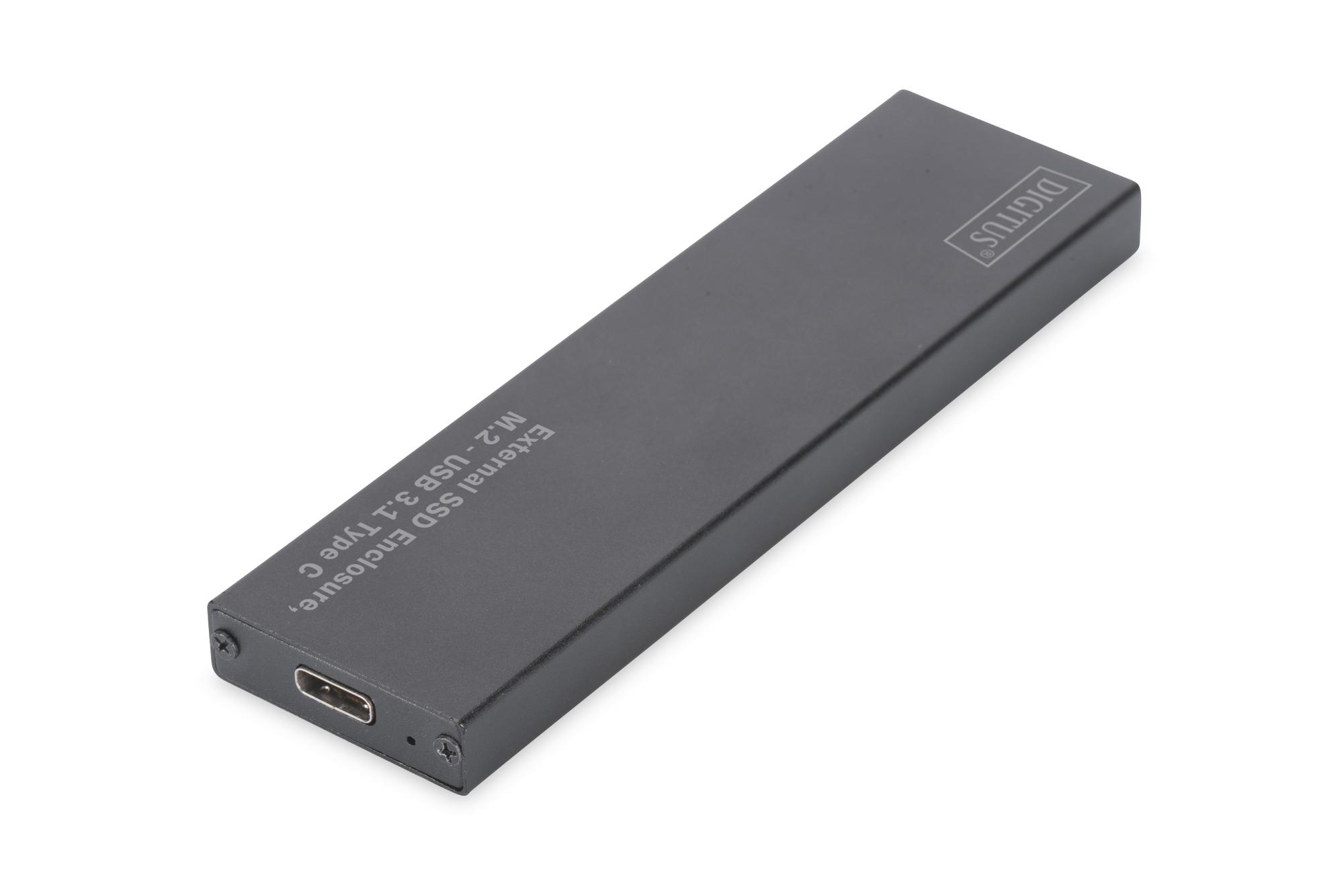 Digitus External SSD Enclosure, M.2 - USB Type-C™, aliuminio Žema kaina ...