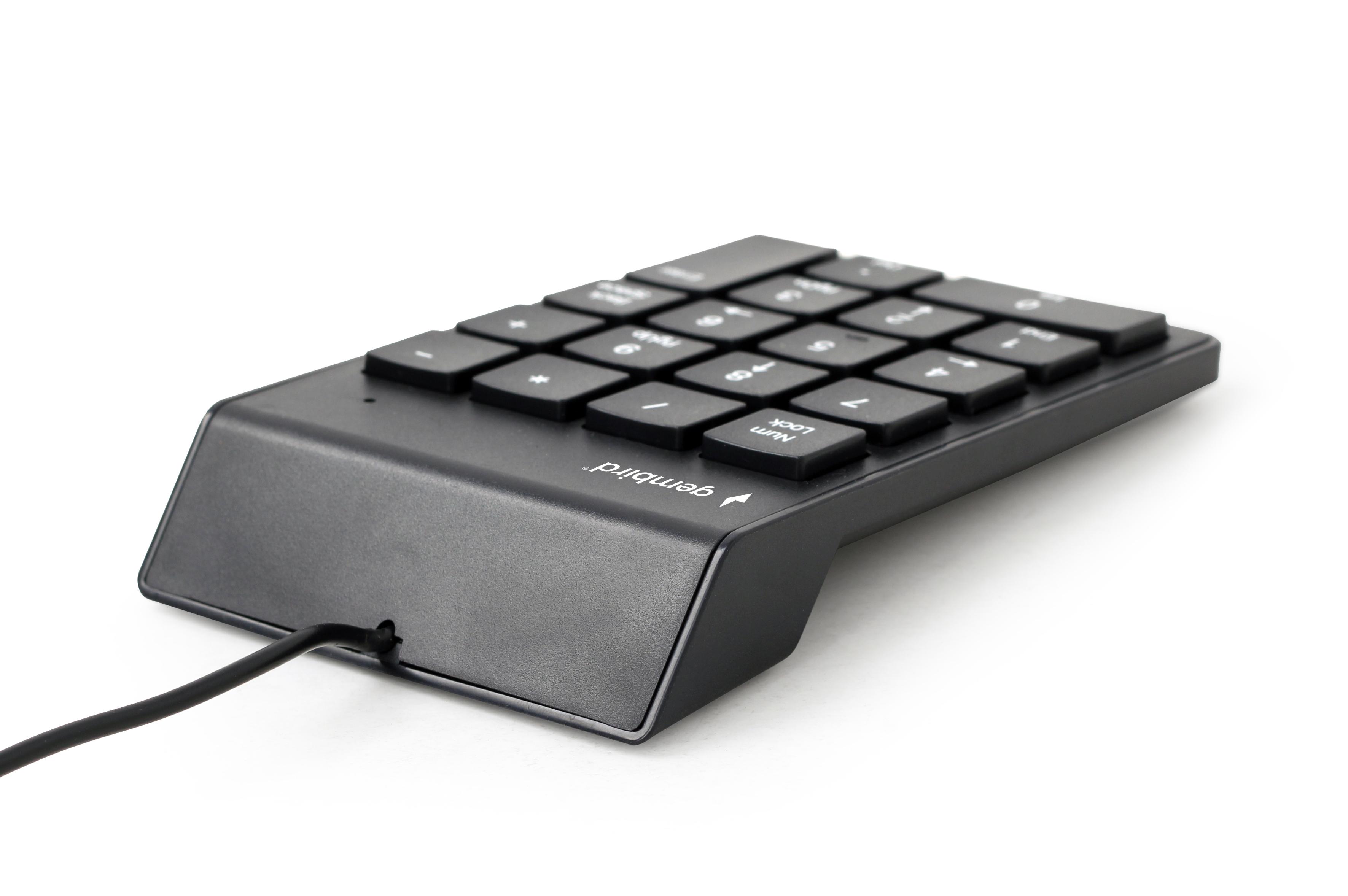 Klaviatūra GEMBIRD KPD-U-02 Gembird USB numeric keypad, juodas slim (18 ...