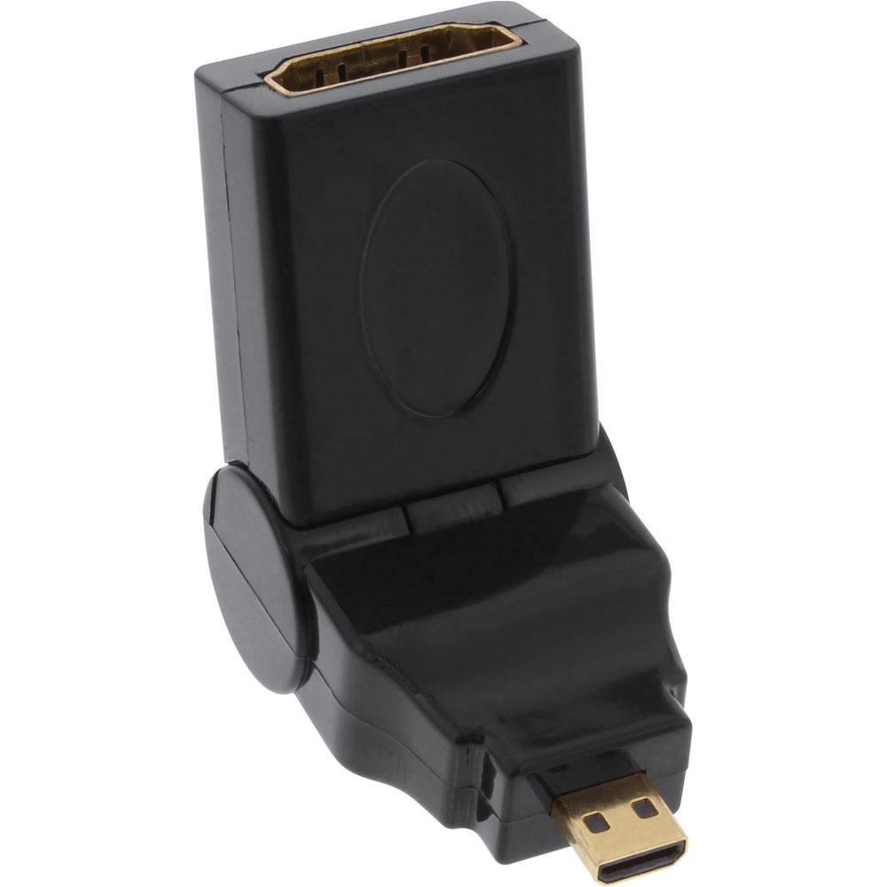 Adapteris AV InLine Przejściówka MicroHDMI - HDMI (17690L), žema kaina ...