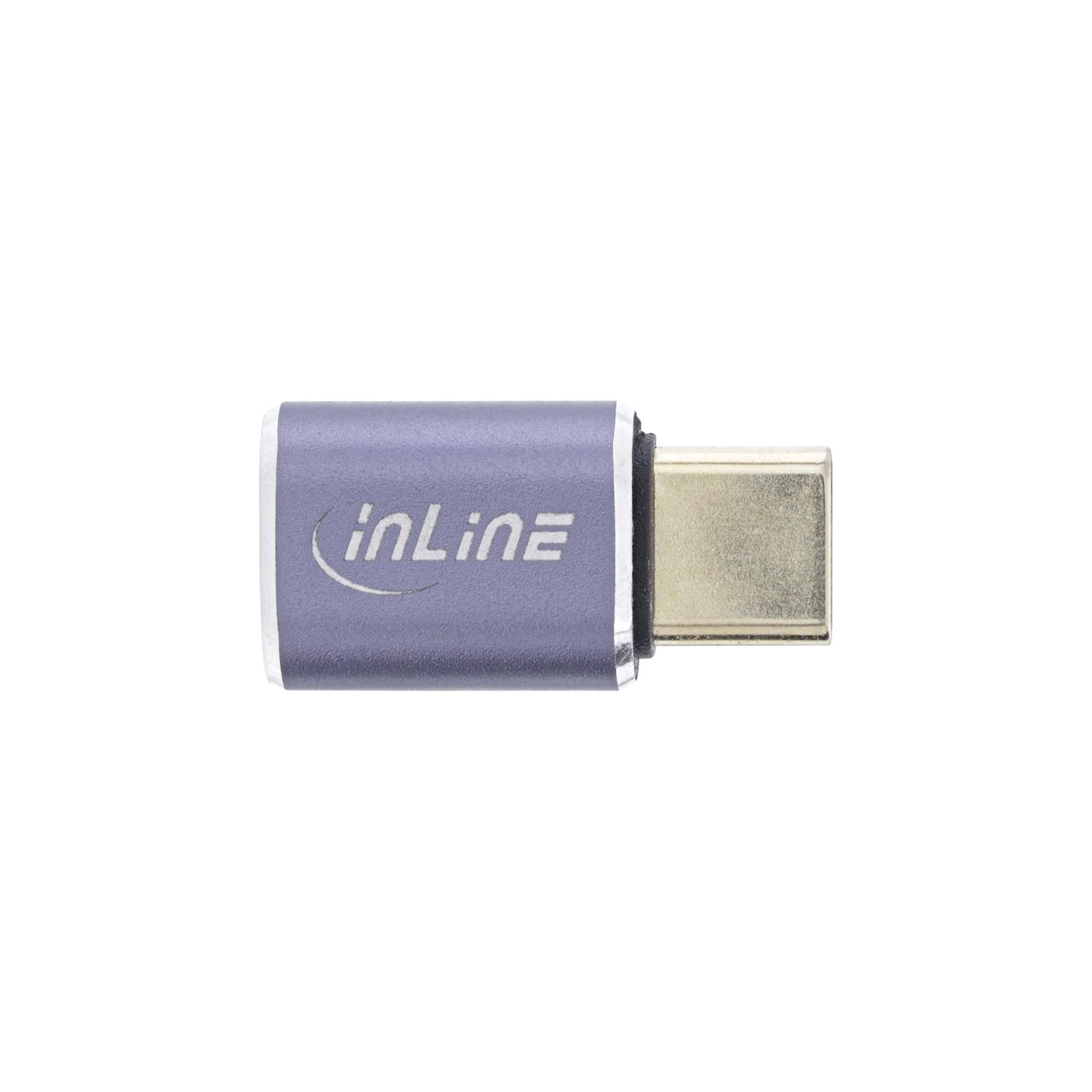 InLine USB ® USB4 adapteris, C tipo USB kištukas / moteris, aliuminis ...