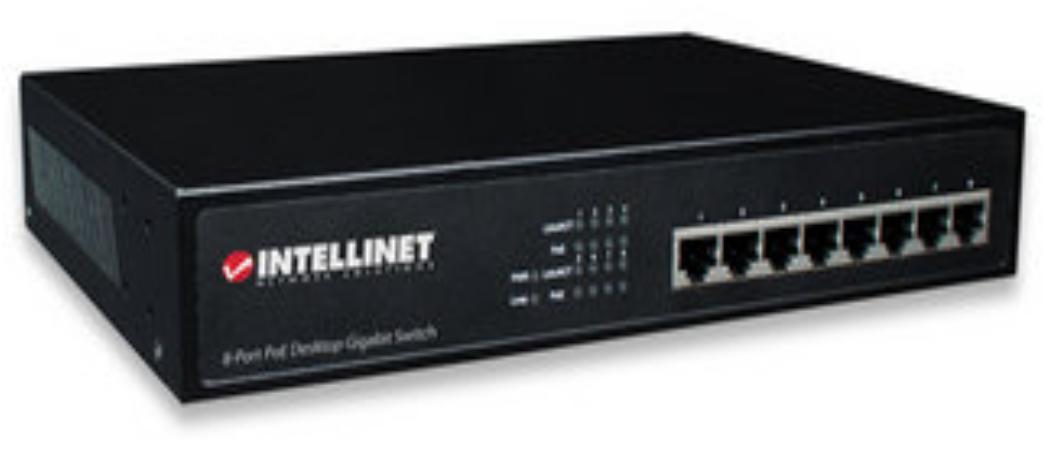 Šakotuvas Intellinet 8-Port PoE+ Desktop Gigabit Switch Gigabit ...