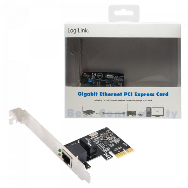 LogiLink Gigabit PCI Express tinklo plokštė, modelis - ‎PC-0029A, žema ...