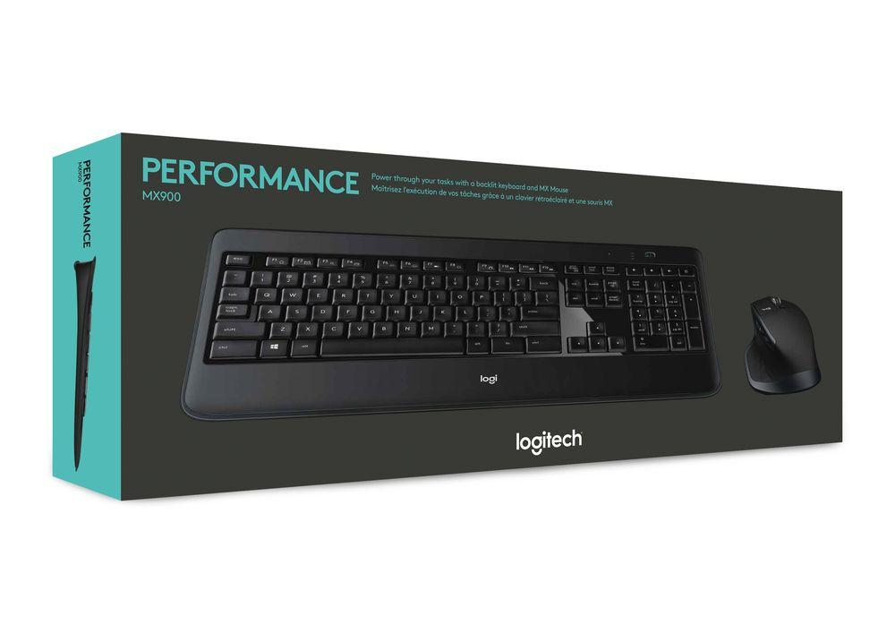 Belaidė klaviatūra Logitech MX900 Performance, su pele, su pašvietimu ...