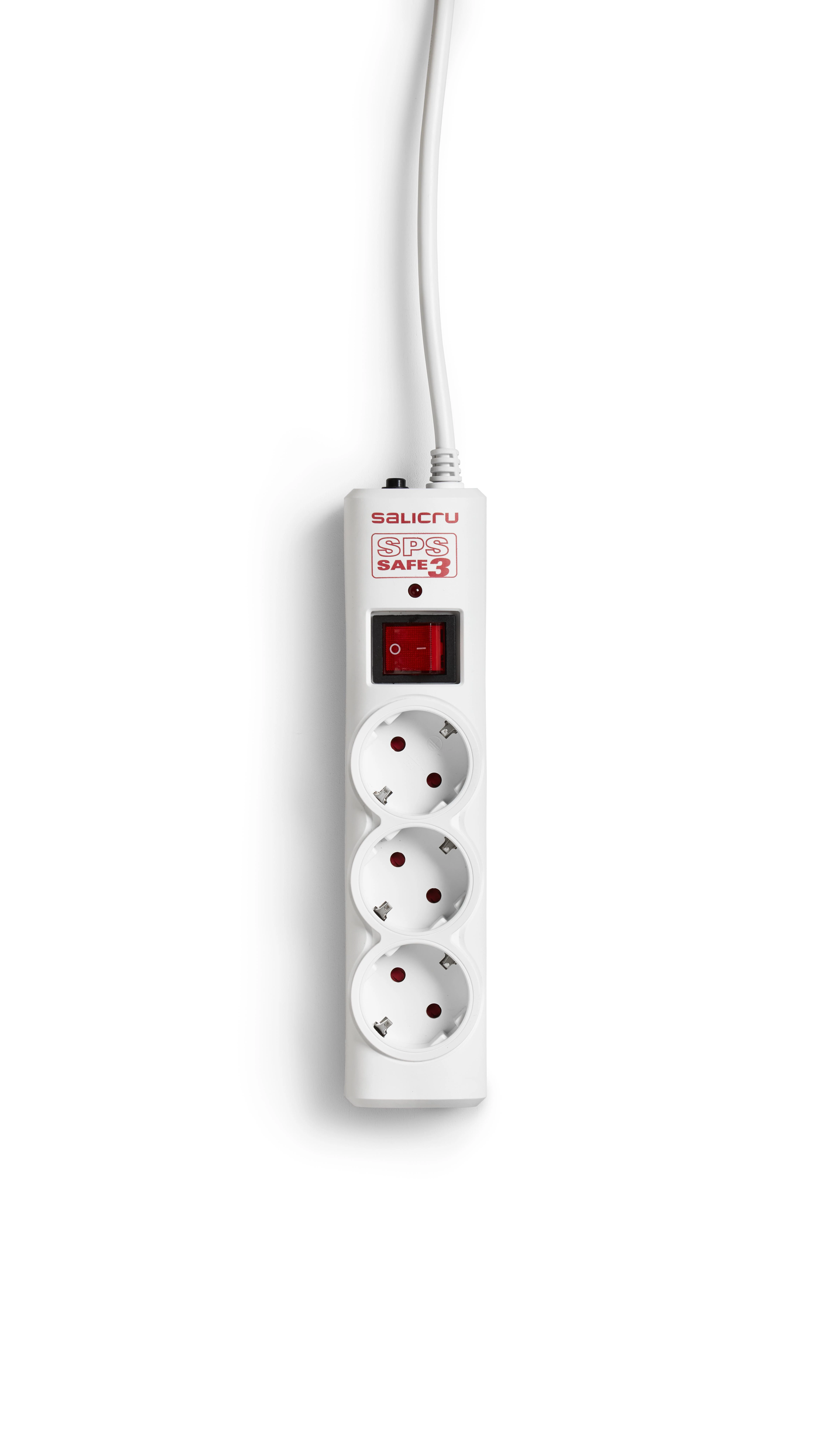 Salicru elektros tiekimo linija 3 lizdai 1,5 m balta (680BA00001 ...