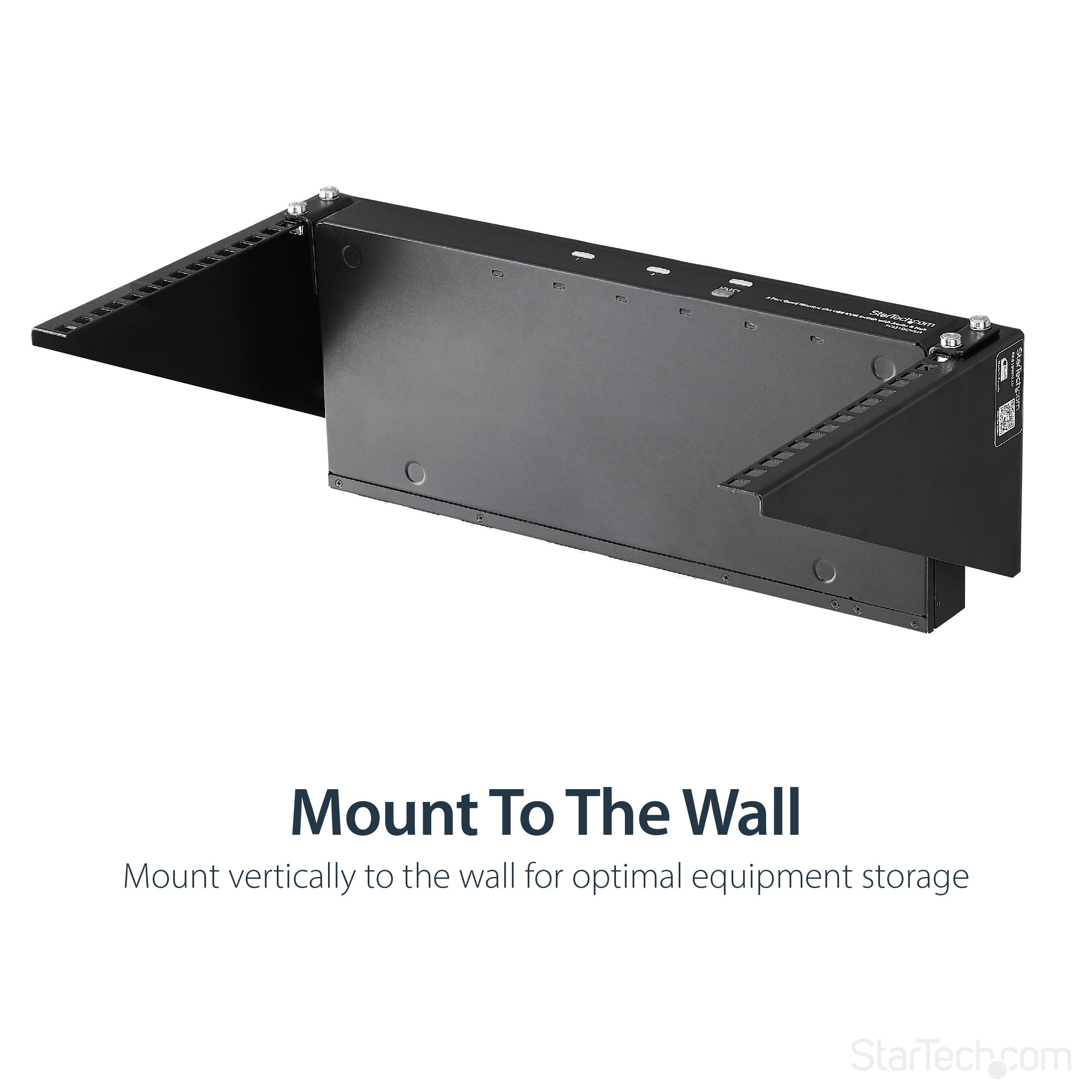 StarTech 6U WALL MOUNT RACK BRACKET / STEEL LOW-PROFILE WALL-BRACKET ...